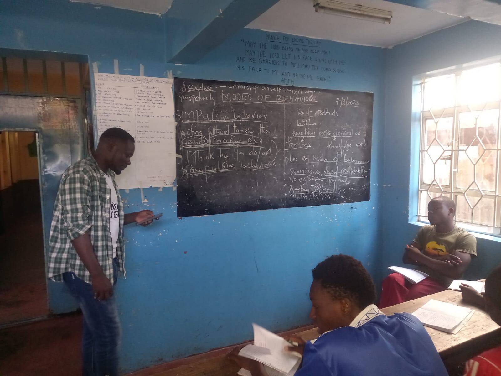 Life skill session at Kisumu Ndogo Center - Napenda Kuishi Trust